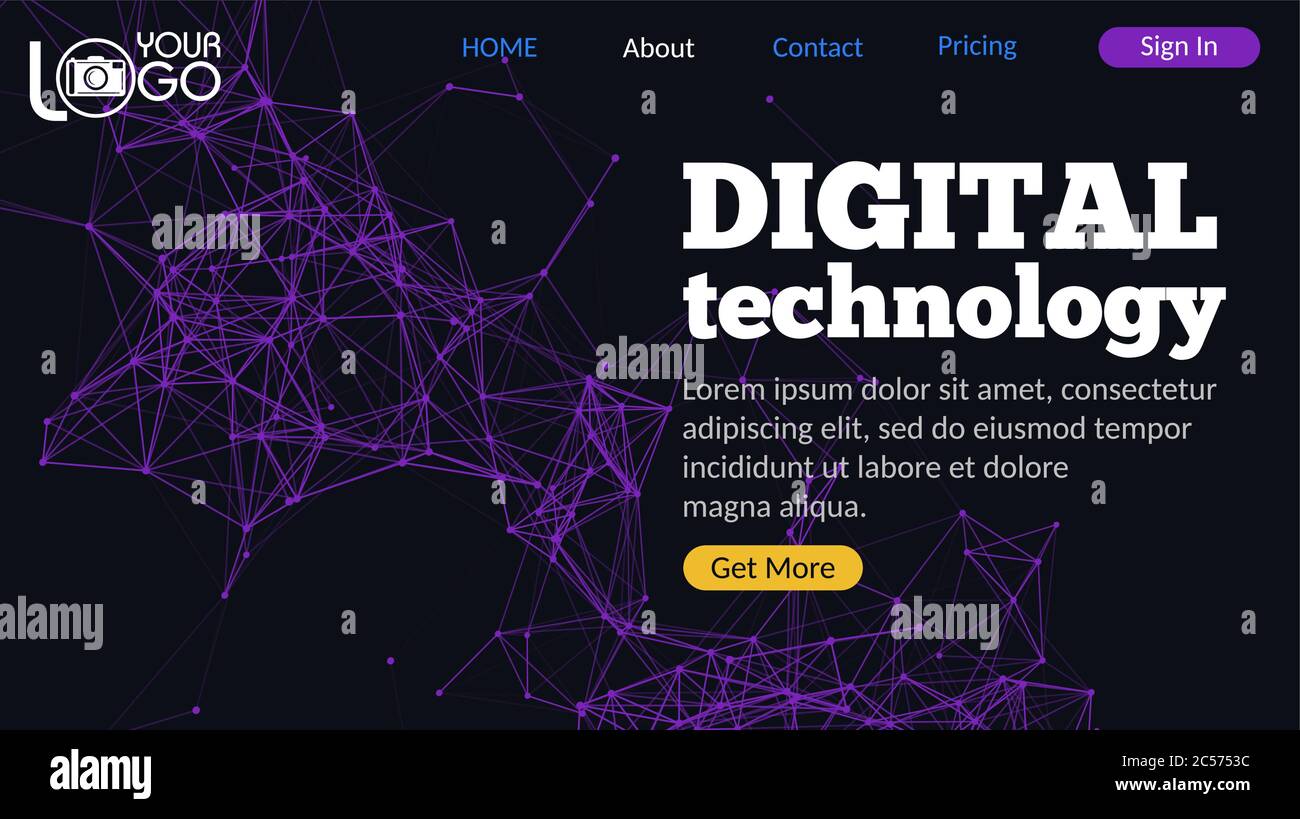 Digital landing page Stock Vector Images - Alamy