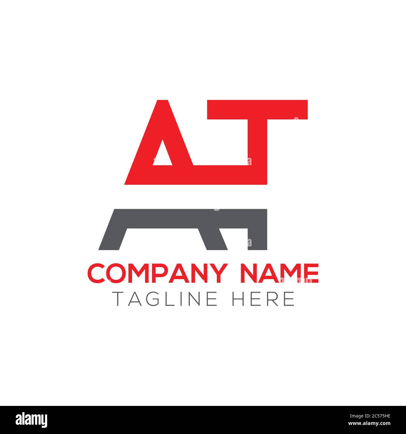 Initial AT Letter Logo Design Modern Business Typography Vector ...