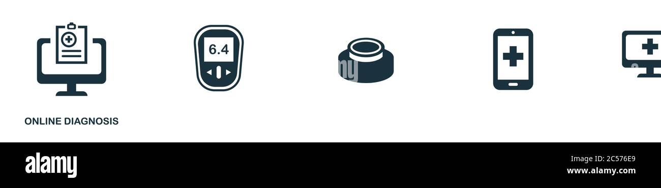 Online Diagnosis icon. Simple element from digital health collection ...