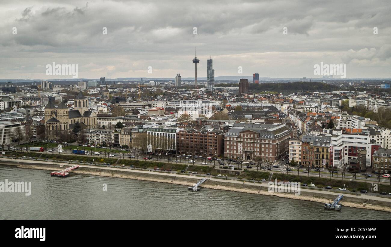Colonius TV Tower above Cologne cityscape, Germany Stock Photo - Alamy