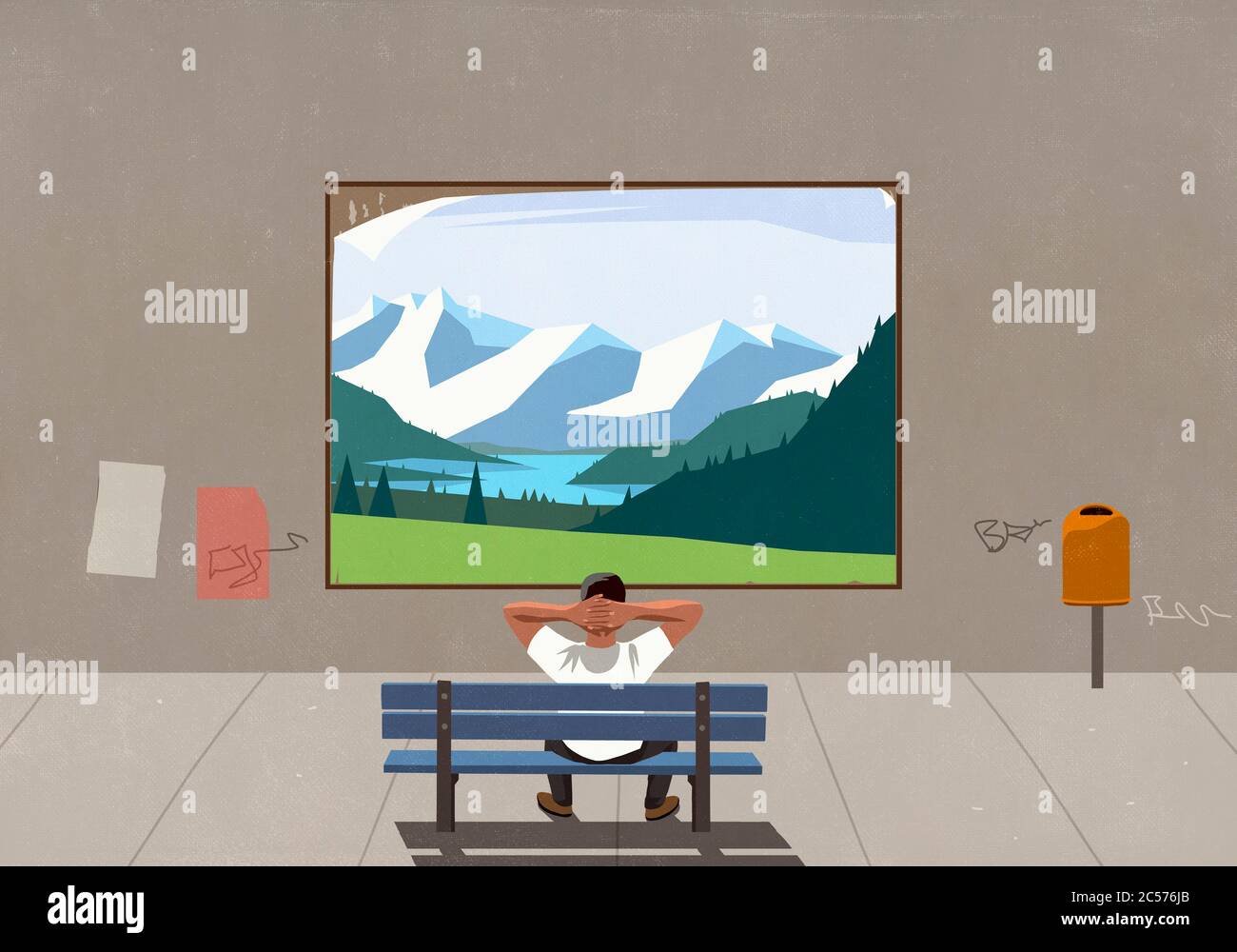 People watching billboard hi-res stock photography and images - Alamy