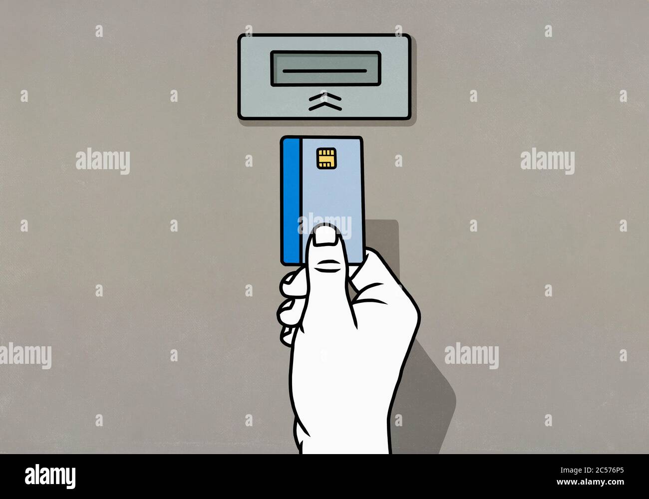 Hand inserting chip credit card into ATM Stock Photo - Alamy
