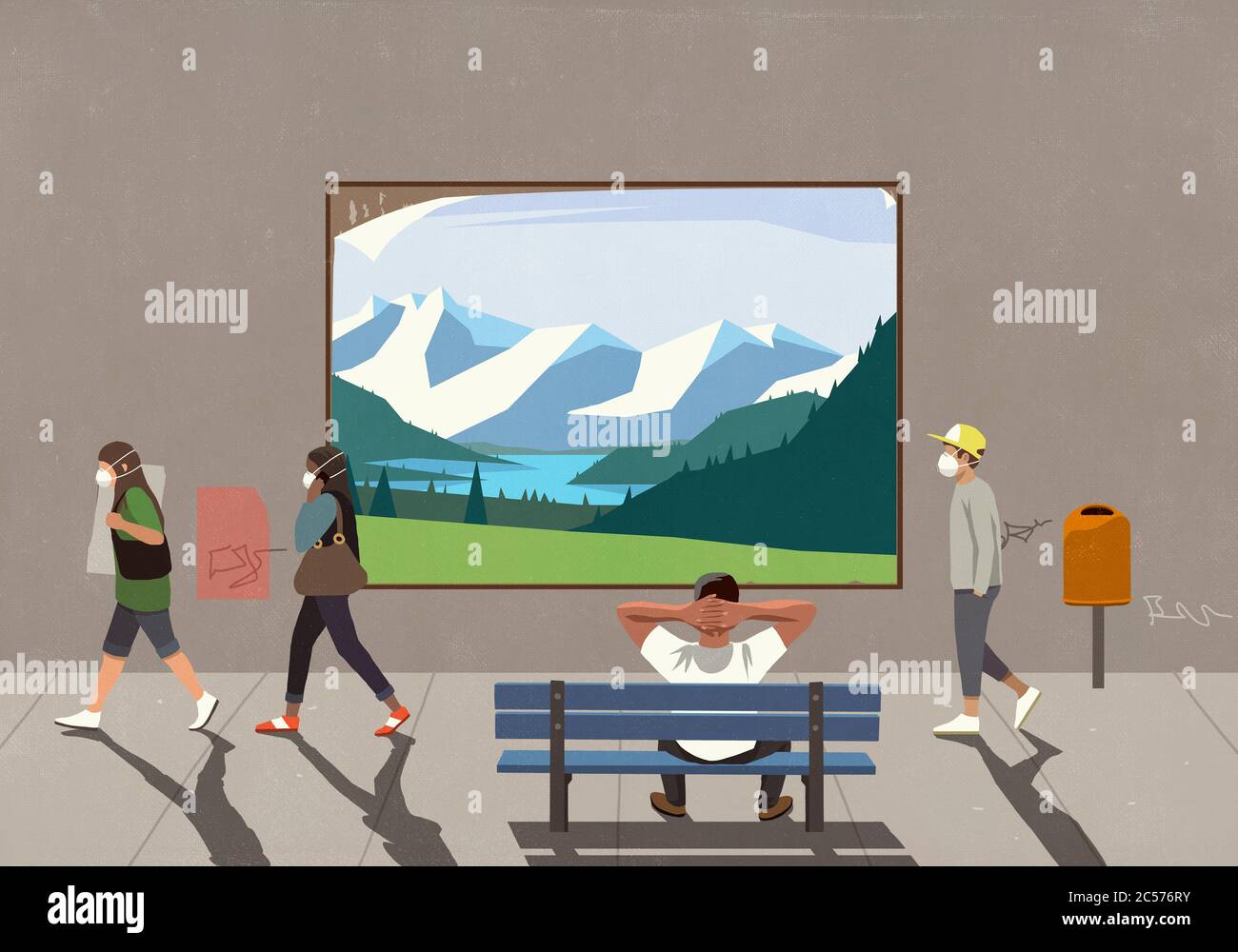 People watching billboard hi-res stock photography and images - Alamy
