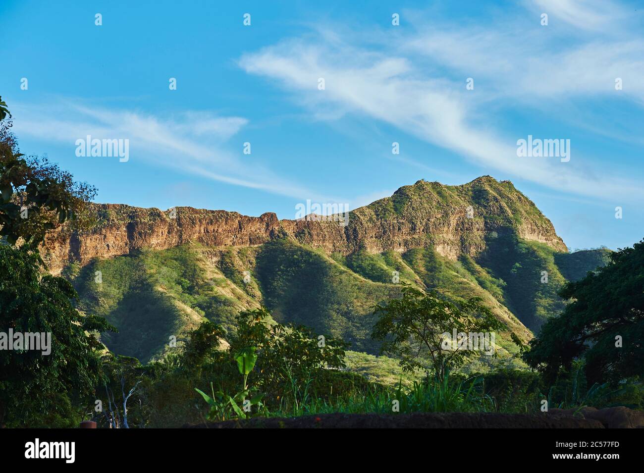 Landscape from Diamond Head, Hawaiian Island of Oahu, Oahu, Hawaii ...