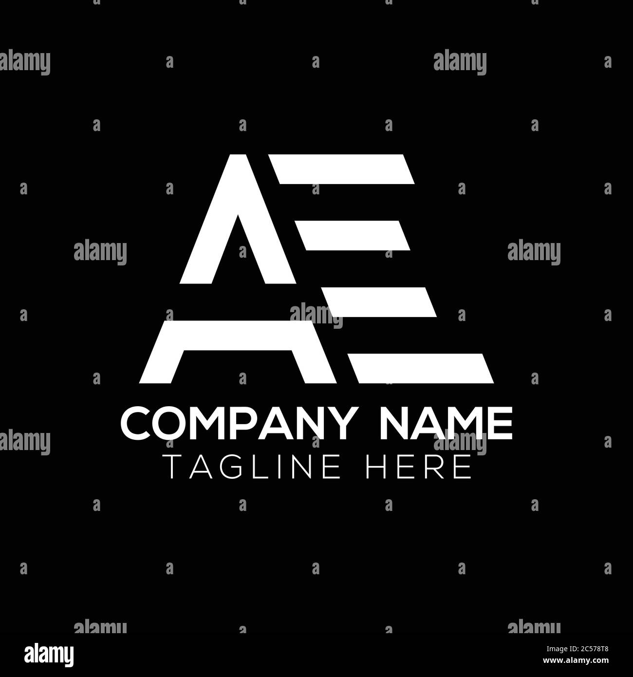 Initial AE Letter Logo Design Modern Business Typography Vector Template. Creative Linked Letter ...