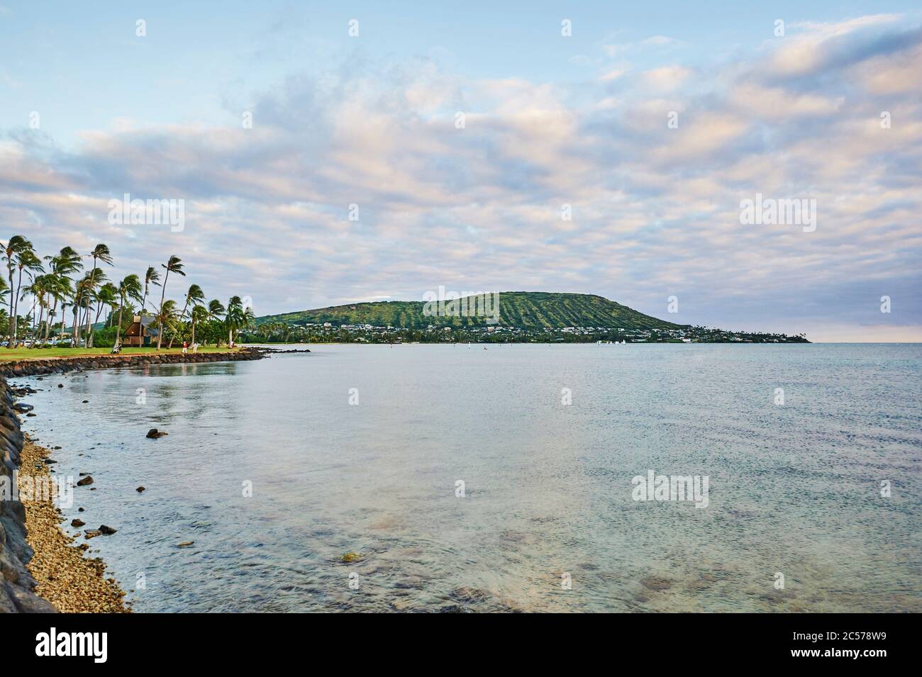 Landscape of Wai?alae Beach Park, Hawaiian Island Oahu, O?ahu, Hawaii ...