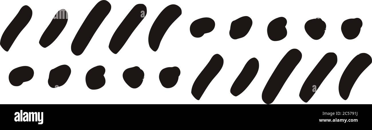 points and lines creative design with brush stroke silhouette style ...