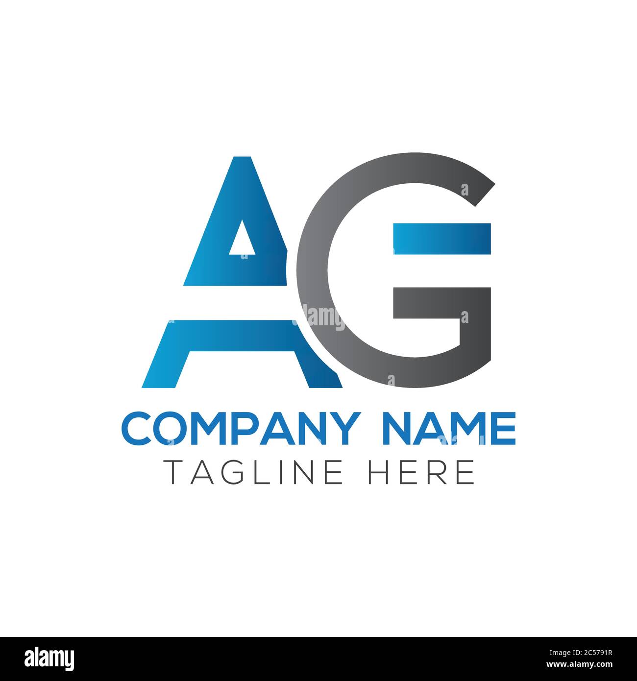 Initial AG Letter Logo Design Modern Business Typography Vector ...
