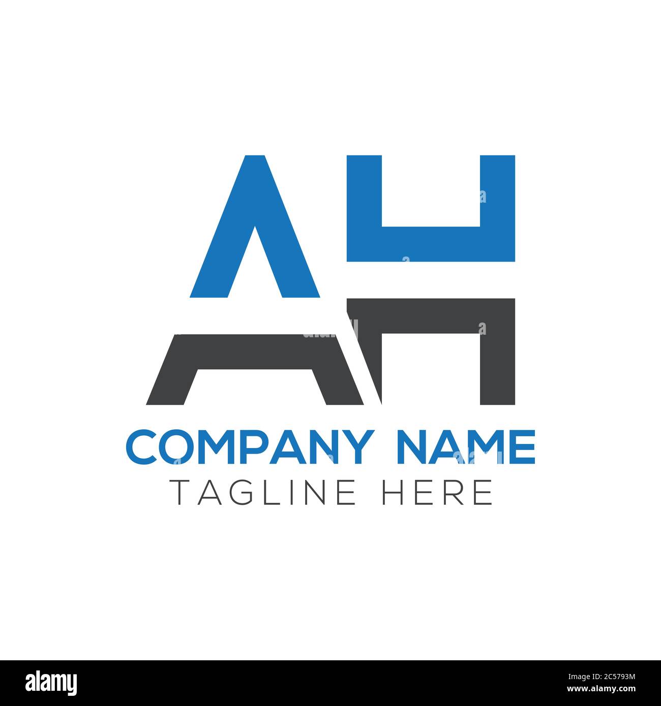 Initial AH Letter Logo Design Modern Business Typography Vector ...