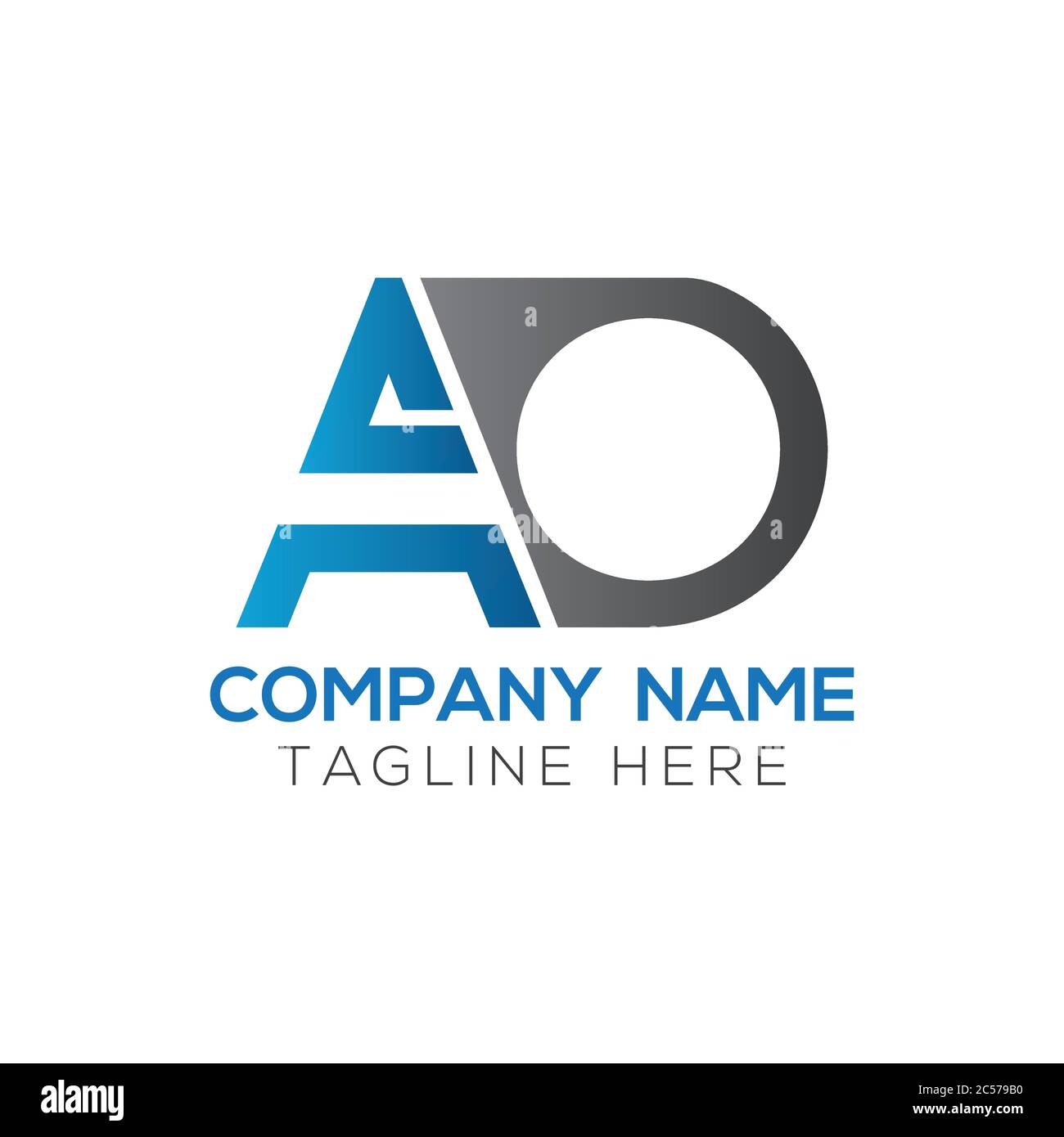 Initial AO Letter Logo Design Modern Business Typography Vector ...