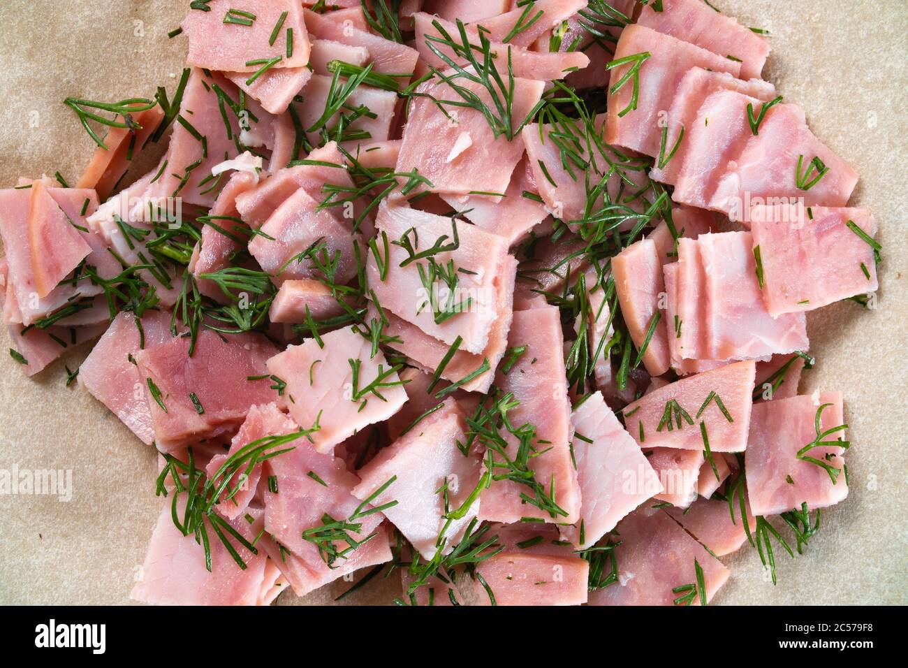 Photo of pork ham filling with fennel Stock Photo - Alamy