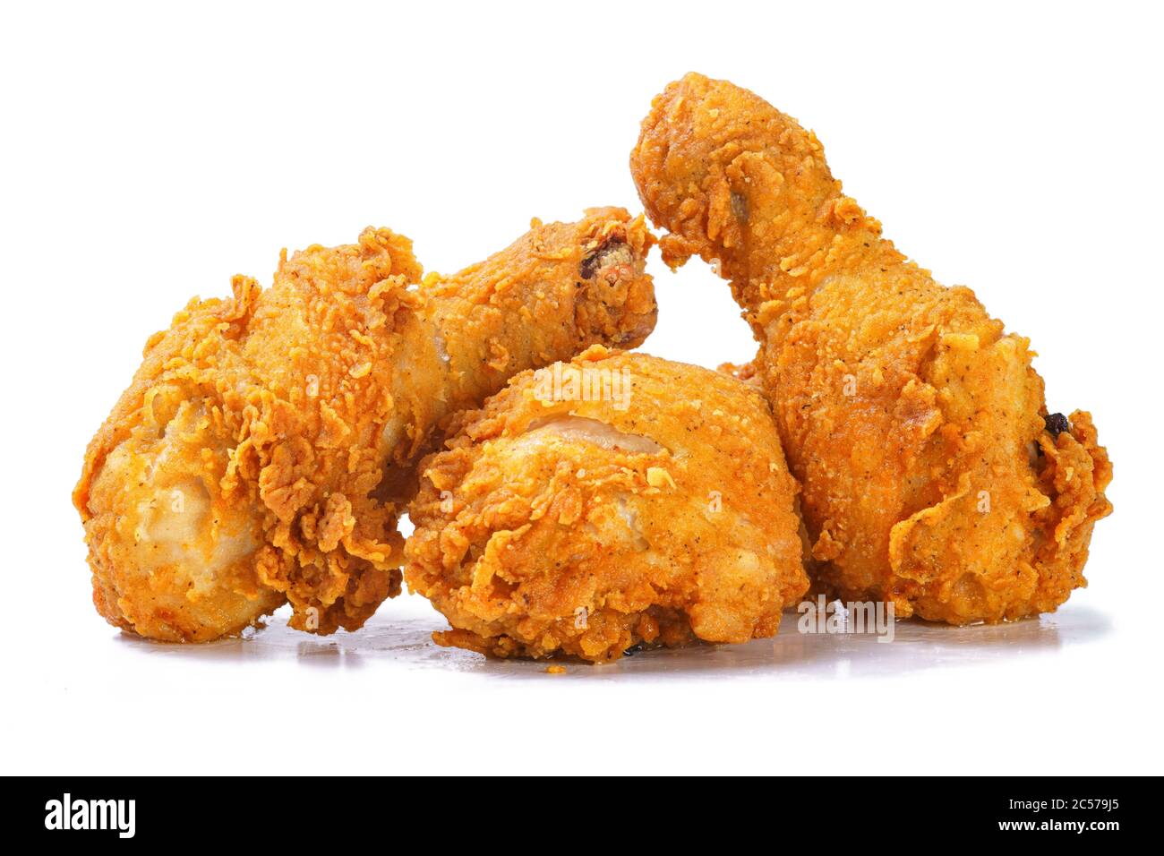 Photo of fried yellow crispy spicy chicken legs Stock Photo - Alamy