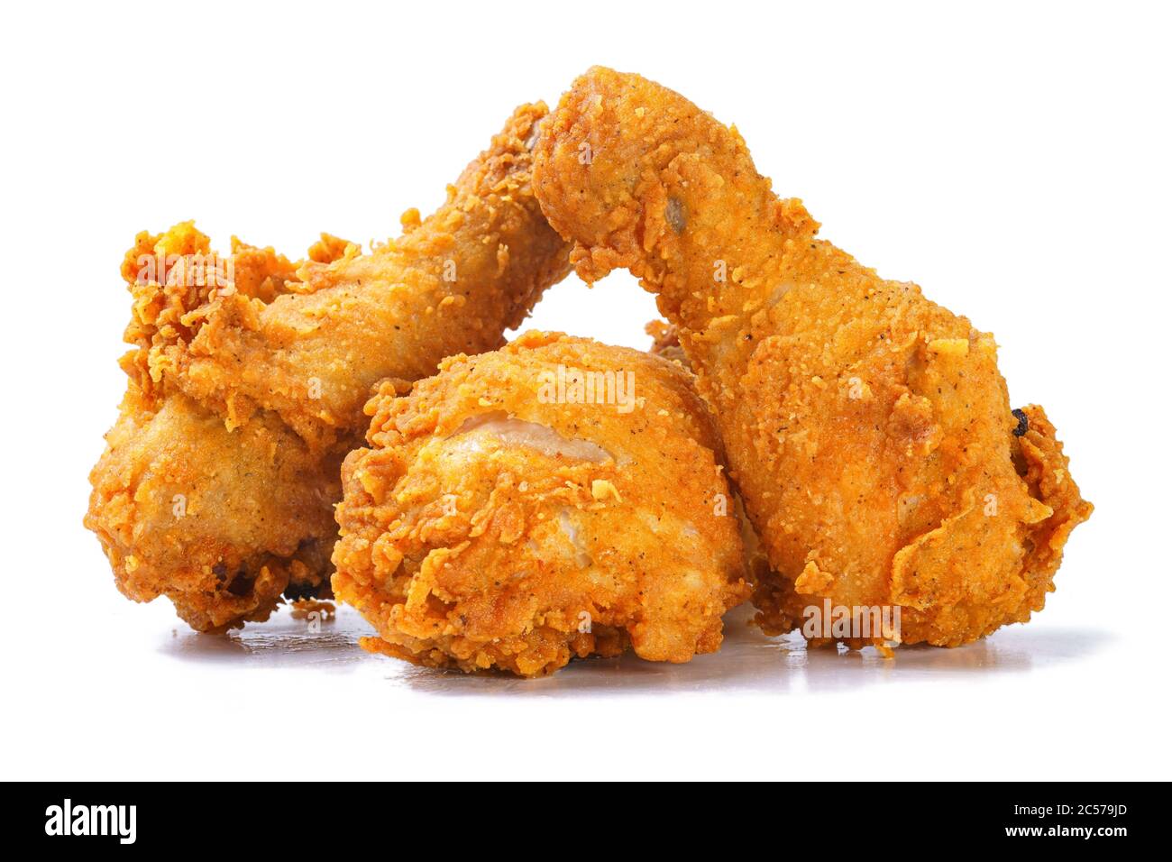 Photo of fried yellow crispy spicy chicken legs Stock Photo - Alamy