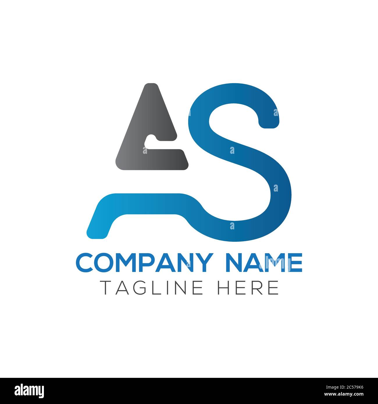 Initial AS Letter Logo Design Modern Business Typography Vector ...