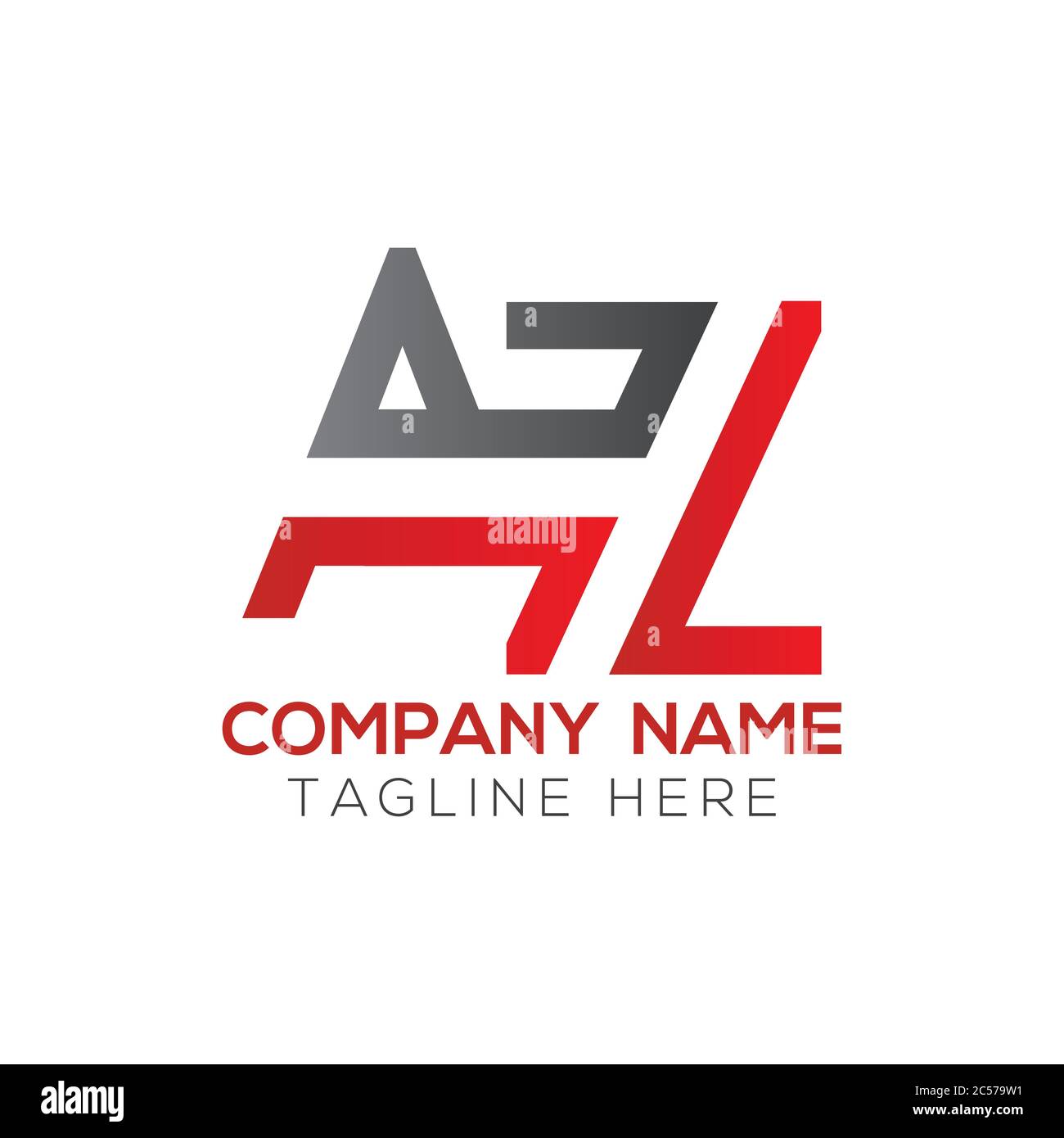 Initial AZ Letter Logo Design Modern Business Typography Vector ...