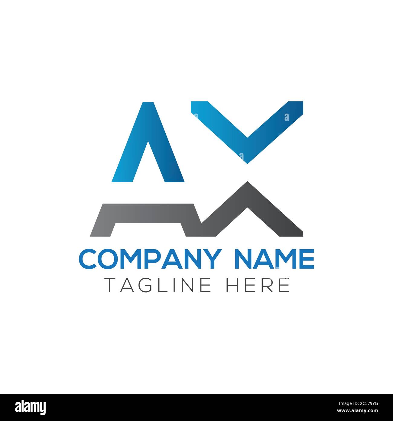 Initial AX Letter Logo Design Modern Business Typography Vector Template. Creative Linked Letter ...