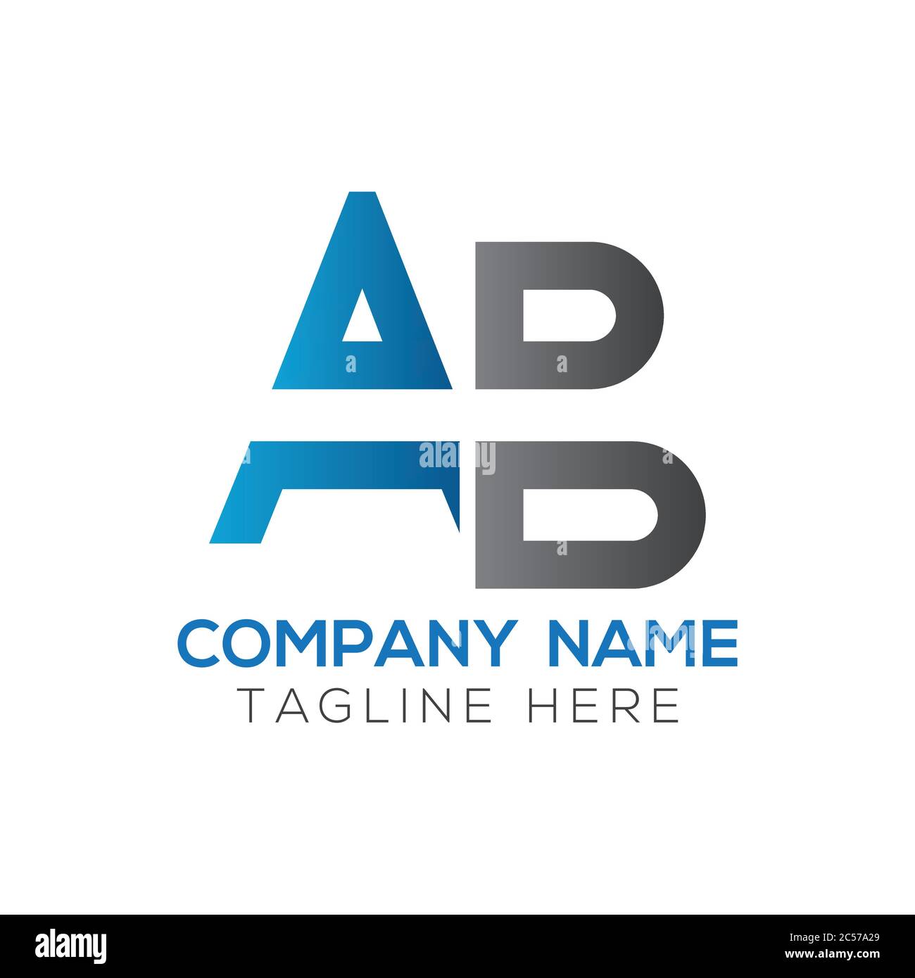 Initial AB Letter Logo Design Modern Business Typography Vector ...