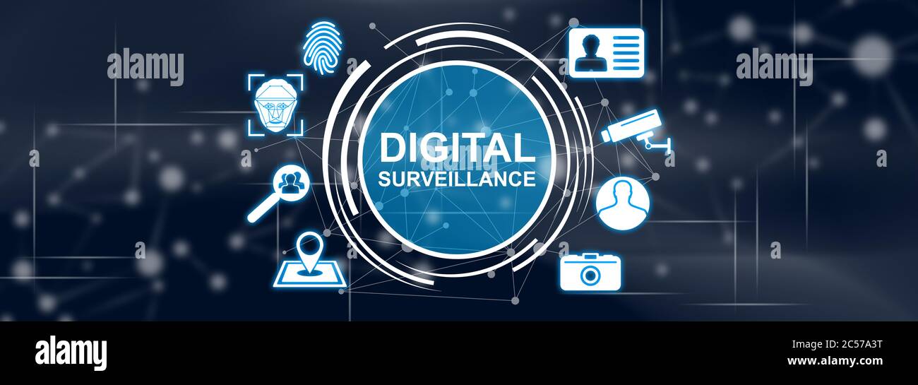 Illustration of a digital surveillance concept Stock Photo - Alamy