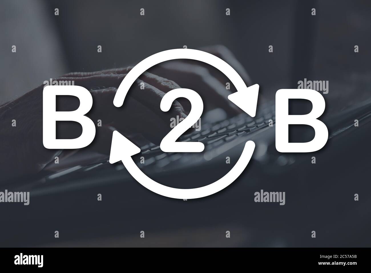 B2b concept illustrated by a picture on background Stock Photo - Alamy