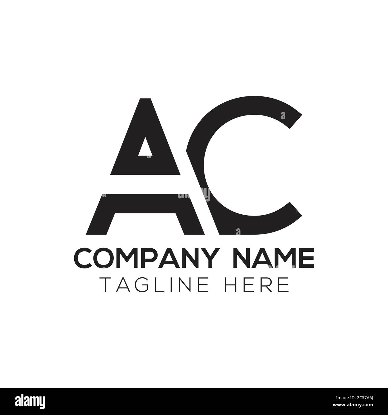 Initial AC Letter Logo Design Modern Business Typography Vector Template. Creative Linked Letter ...