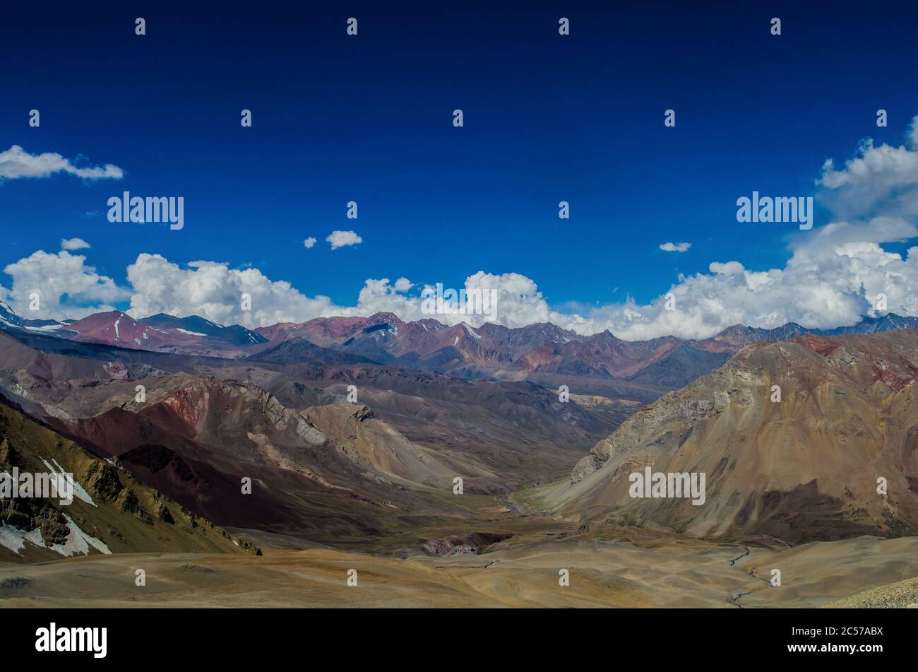 Mesmerizing scenery of the Andes mountains in Argentina under a scenic ...