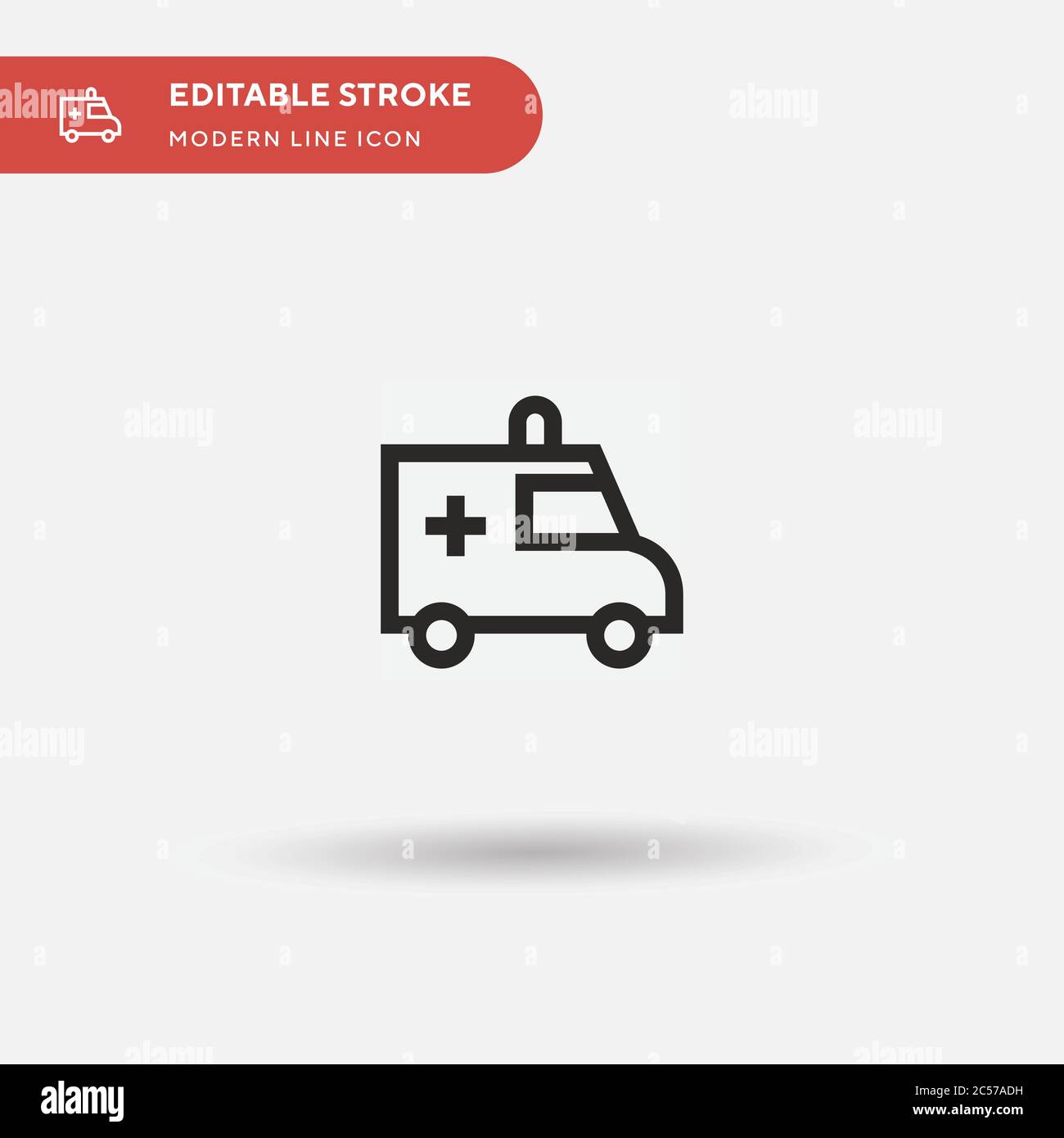Ambulance Simple vector icon. Illustration symbol design template for ...