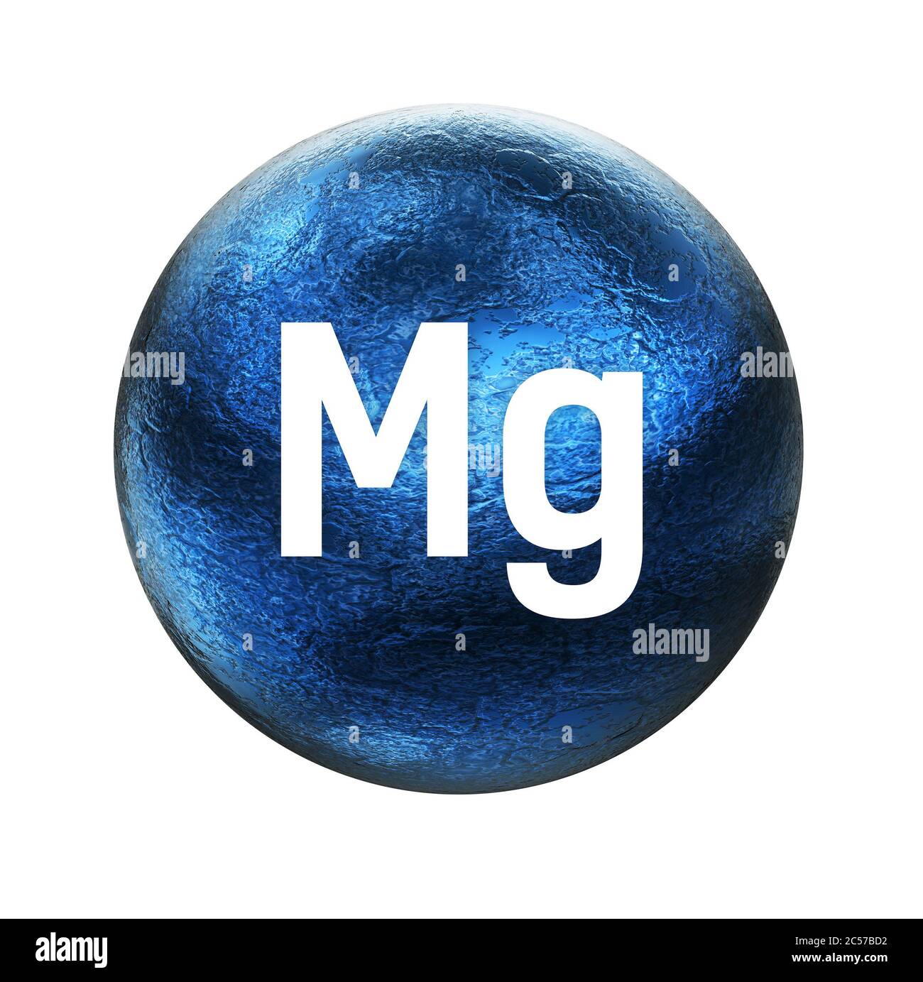 Magnesium symbol. Mineral essential for human health. 3D rendering ...