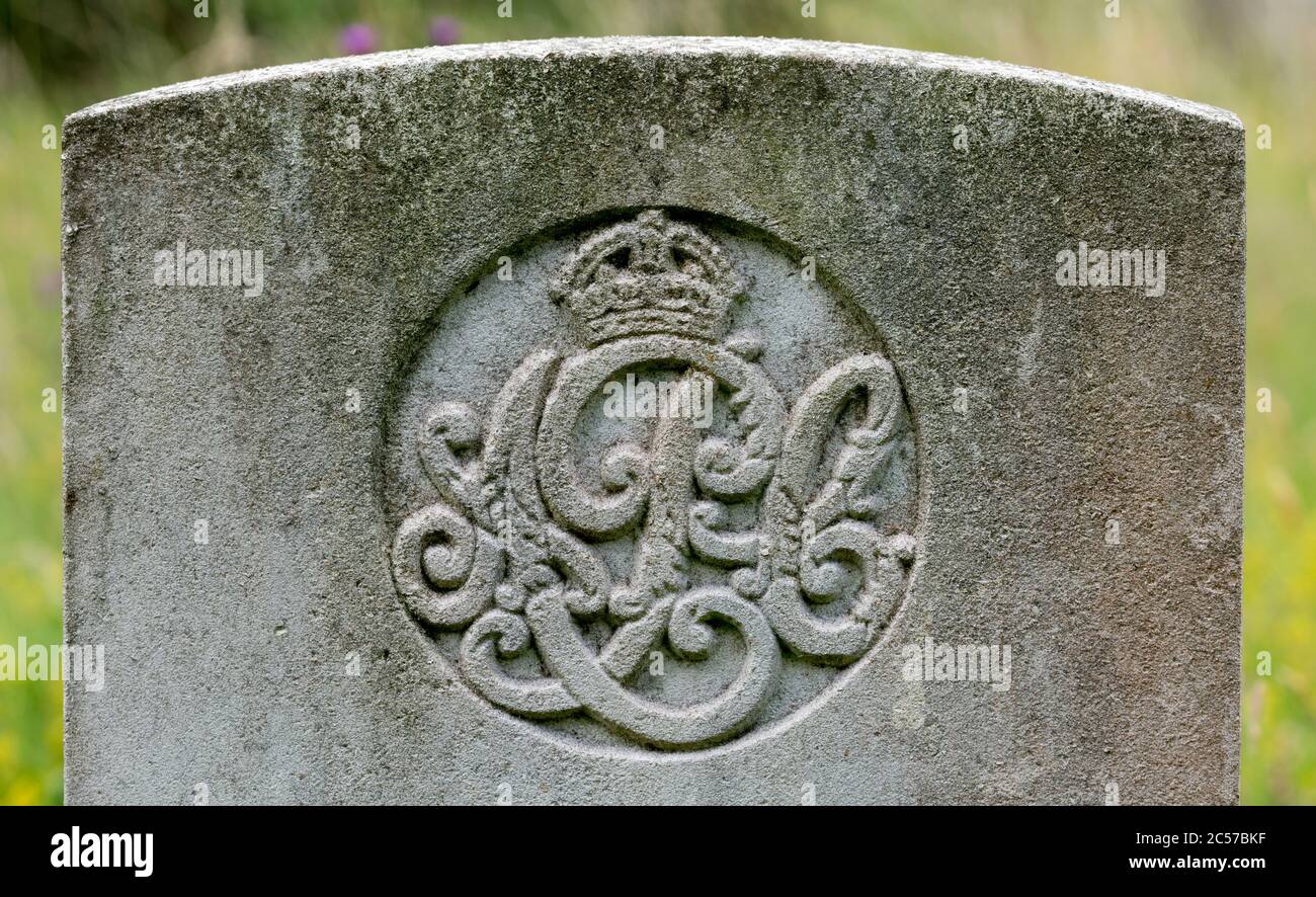 Army Pay Corps crest on a war grave, UK Stock Photo - Alamy