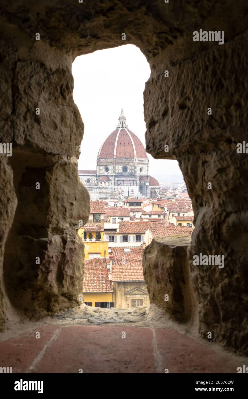 View through window of historic florence hi-res stock photography and ...