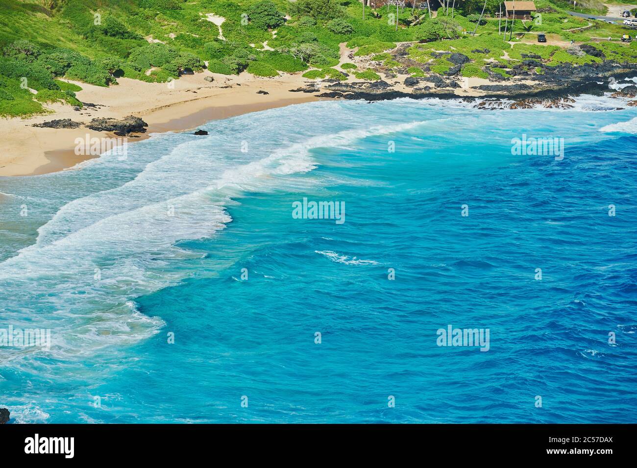 Seascape at Makapu?u Beach from Makapu?u Lookoutr, Kaup? Beach Park ...