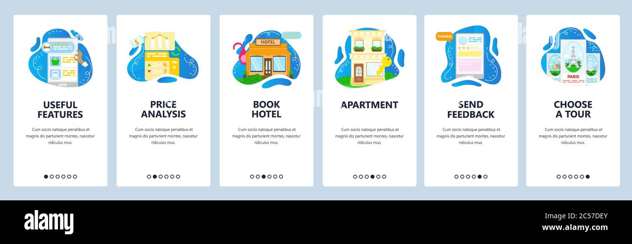 Travel Website And Mobile App Onboarding Screens Vector Template Stock Vector Image And Art Alamy