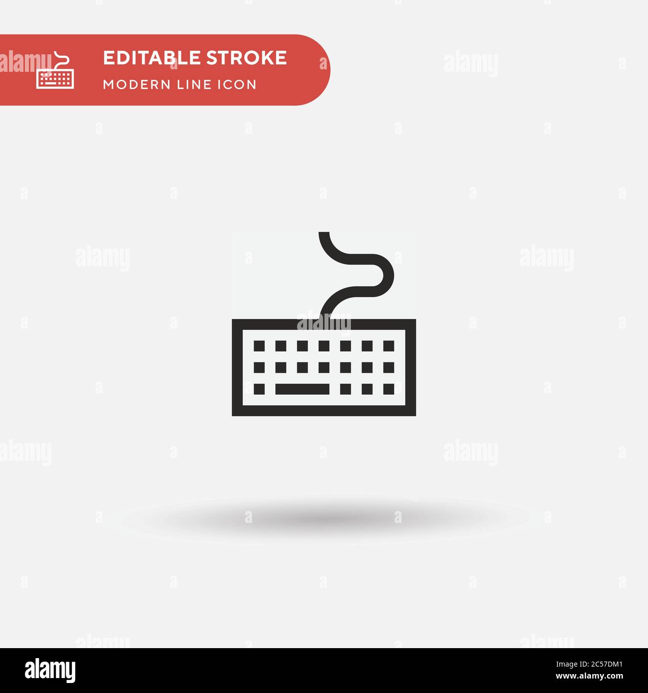 Keyboard Simple vector icon. Illustration symbol design template for ...