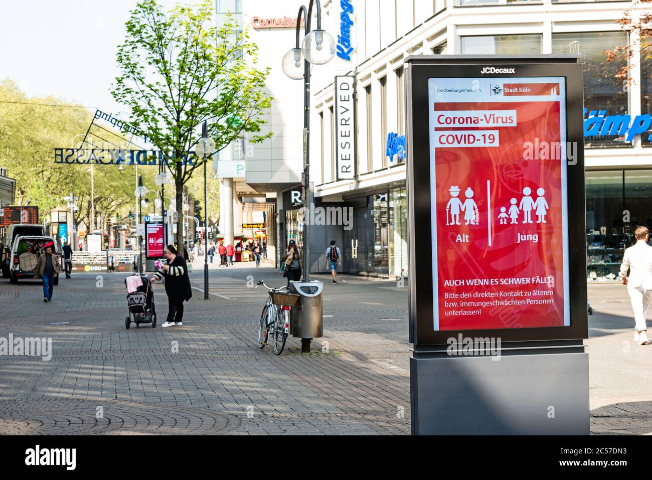 Advertising poster with recommended behavior for young and old in ...