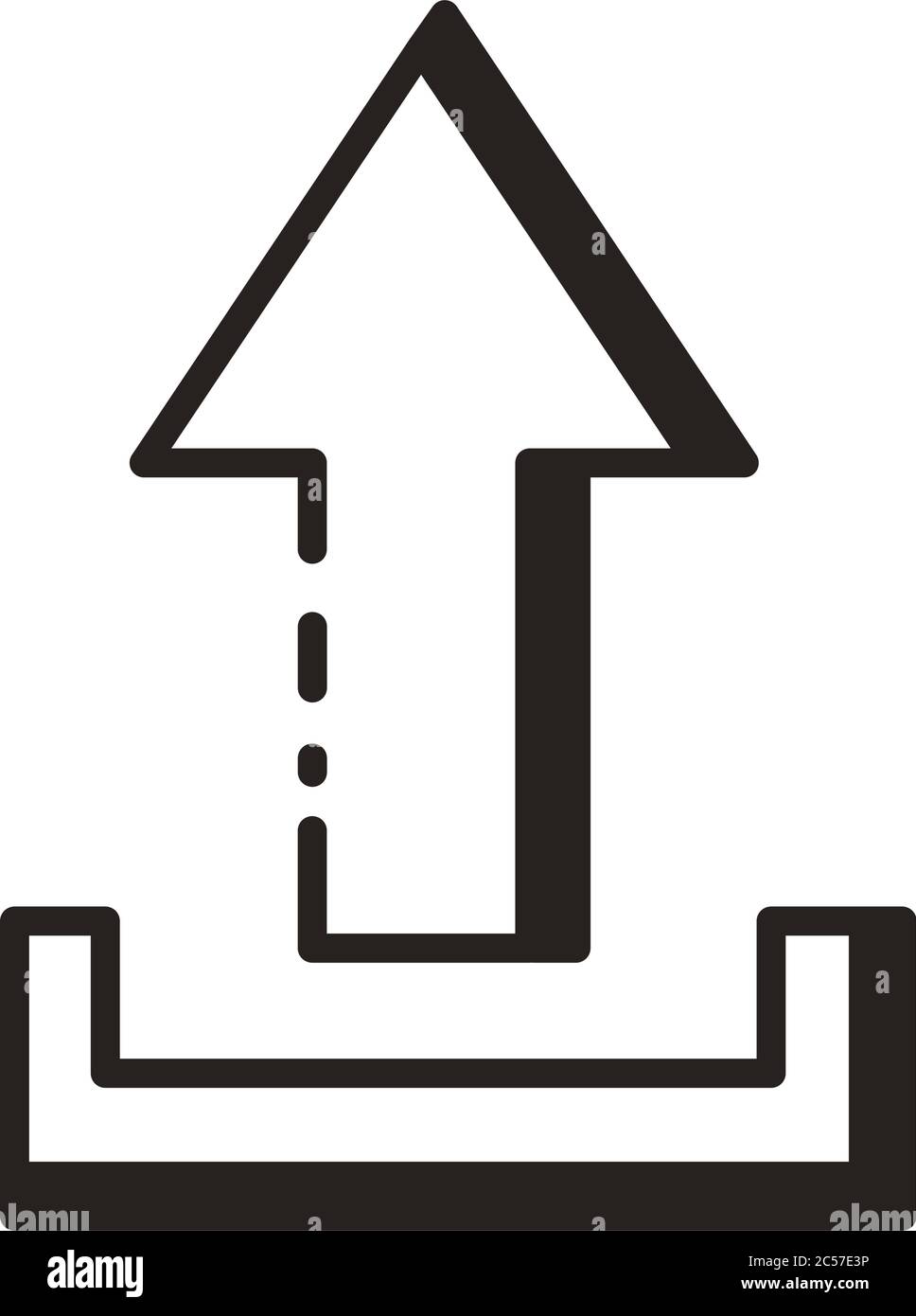 arrow up direction line style icon vector illustration design Stock ...