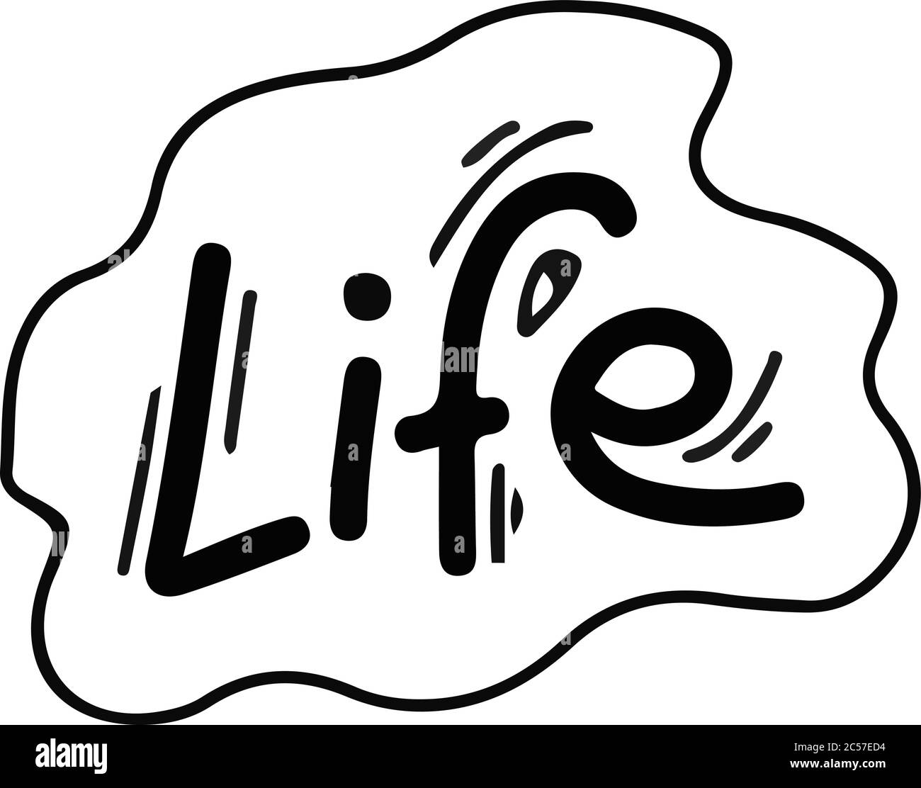 Life typography logo design of advertising brochures and invitations to ...