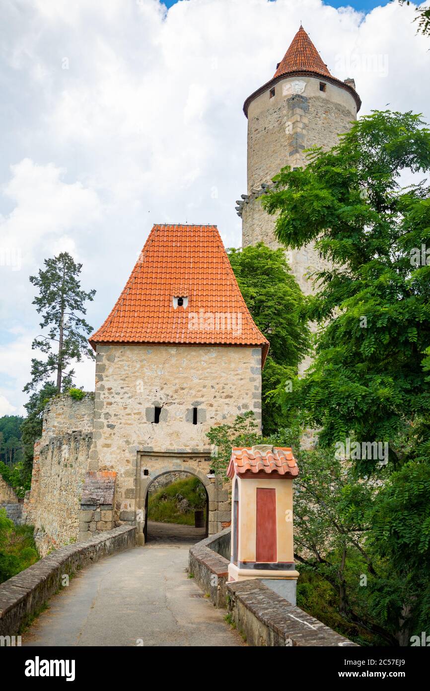 Zvikov, Czech republic - 28.06.2020: Medieval castle Zvikov or ...
