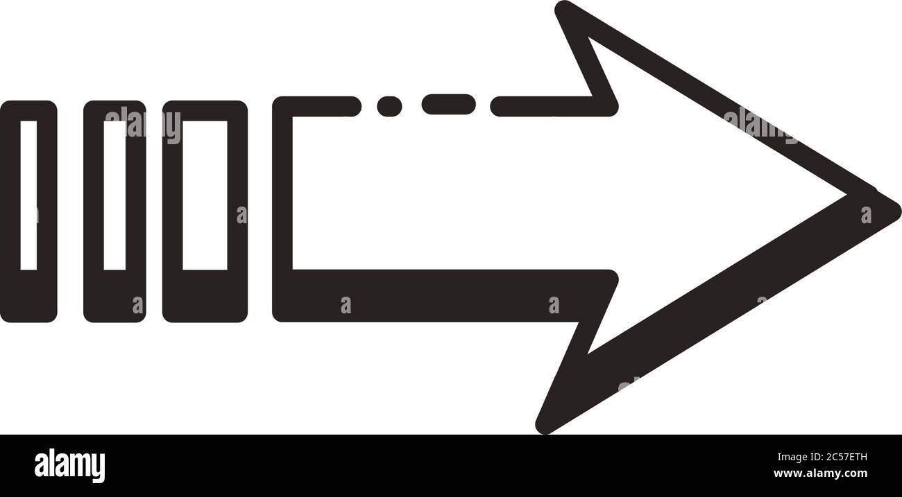 arrow right direction line style icon vector illustration design Stock ...