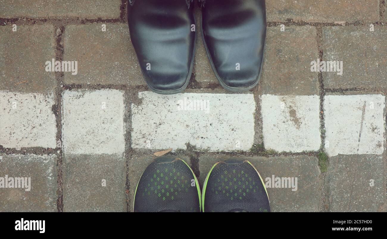 Top view shoes hi-res stock photography and images - Alamy