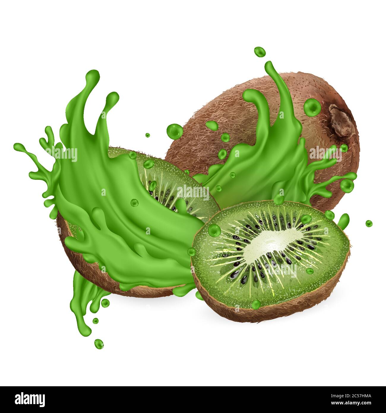 Kiwi fruit recipe Stock Vector Images - Alamy