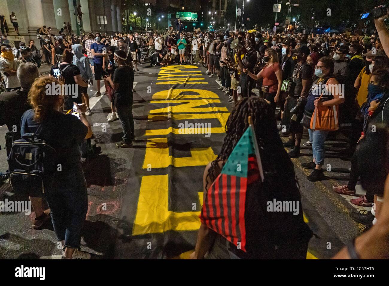 Defund nypd banner hi-res stock photography and images - Alamy