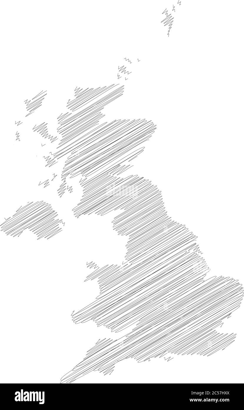 United Kingdom of Great Britain and Northern Ireland, UK - pencil ...