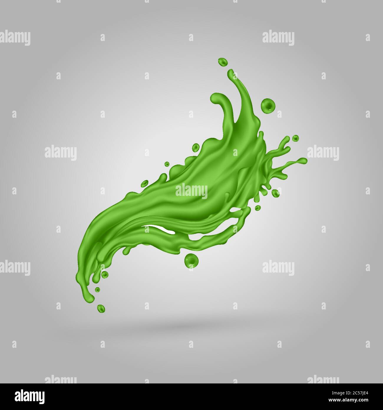 Green juice splash on a gray background Stock Vector Image & Art - Alamy