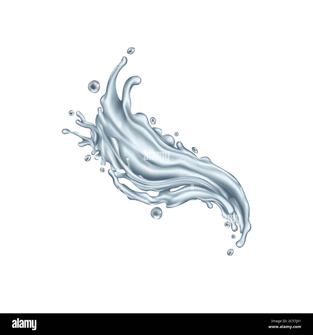 Clear water splash on a white background Stock Vector Image & Art - Alamy