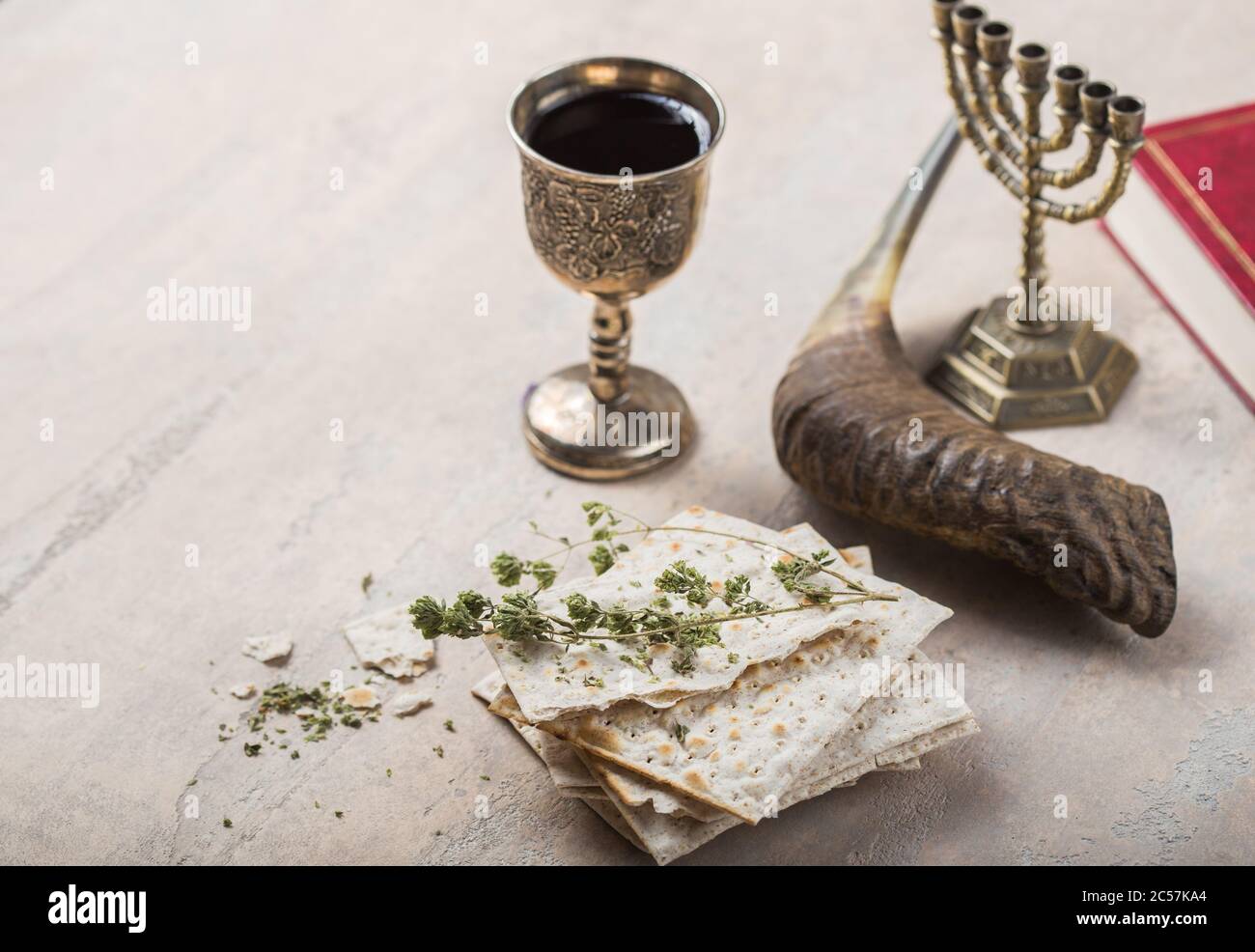 Passover, the Feast of Unleavened Bread, matzah and Kosher red wine ...