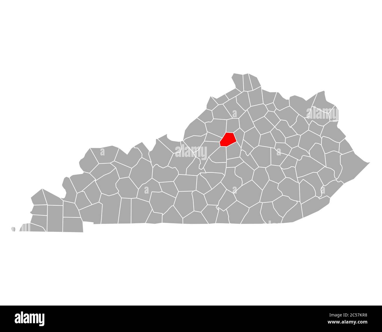 Map of Anderson in Kentucky Stock Photo - Alamy
