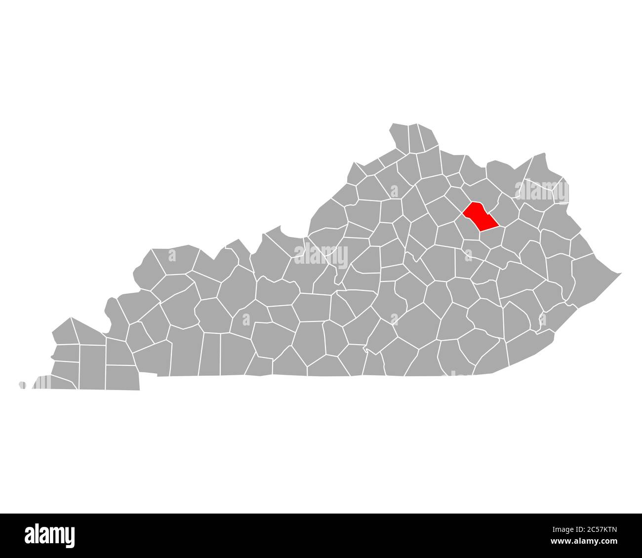 Map of Bath in Kentucky Stock Photo - Alamy