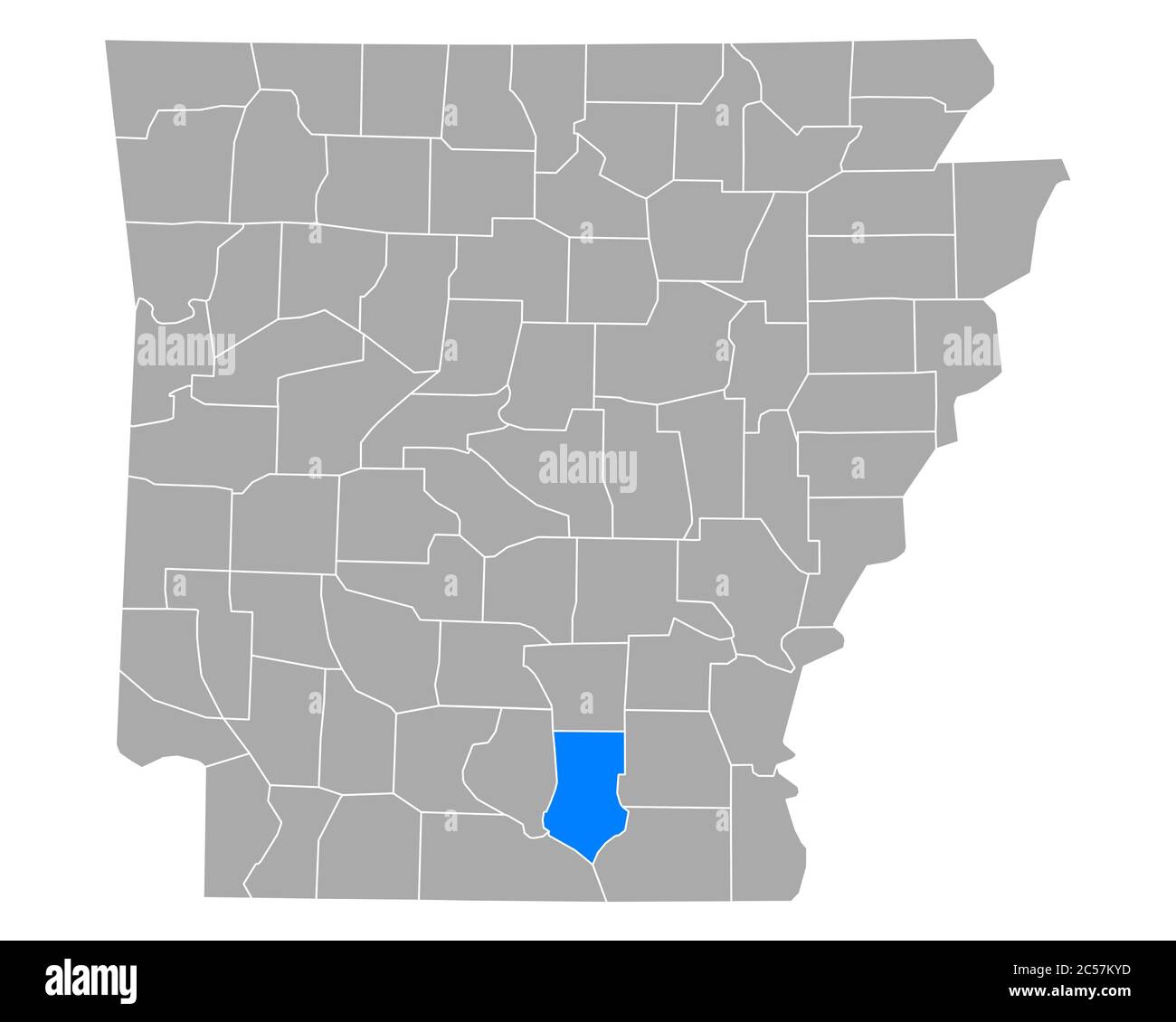 Map of Bradley in Arkansas Stock Photo - Alamy