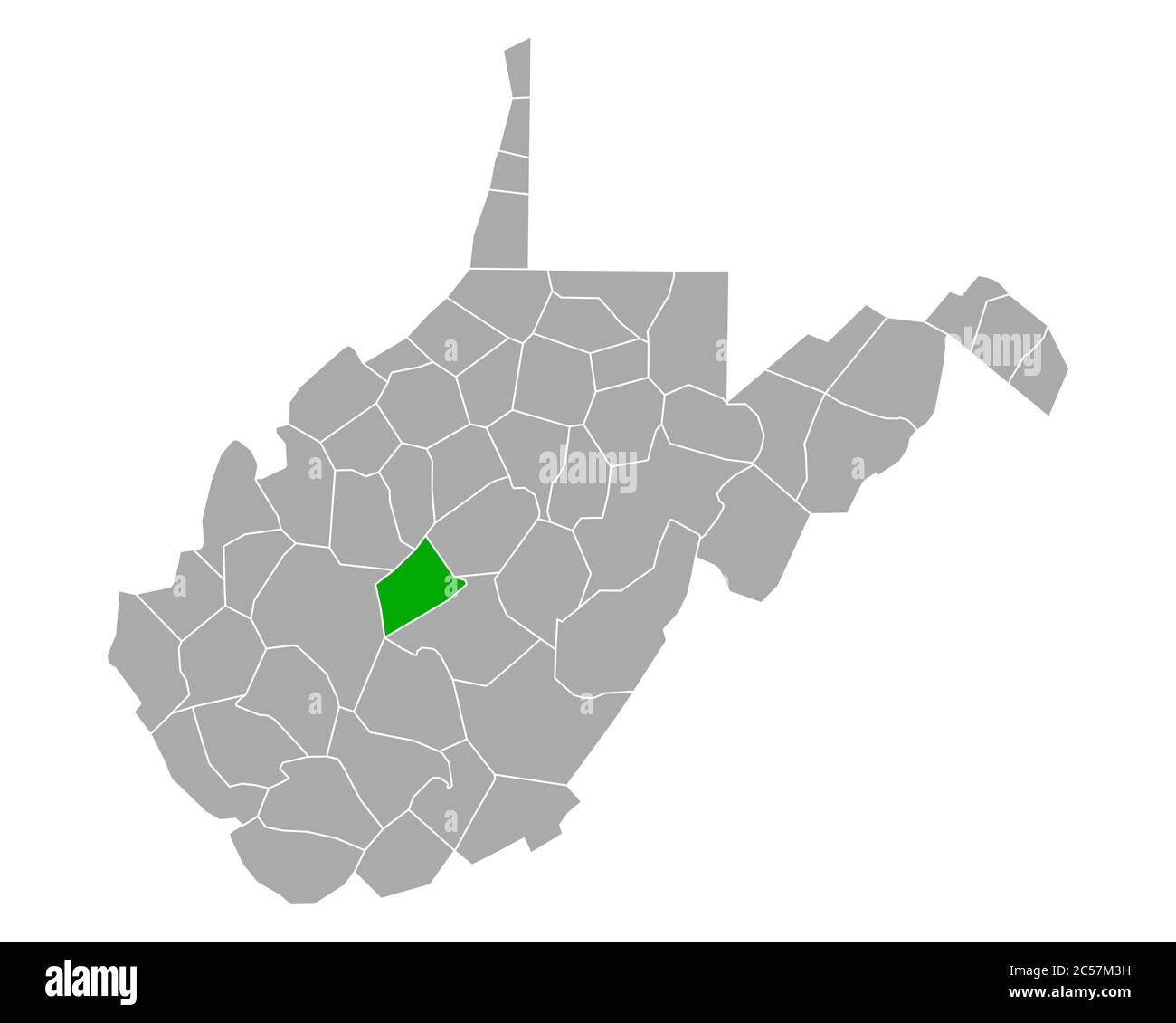 Map of Clay in West Virginia Stock Photo - Alamy