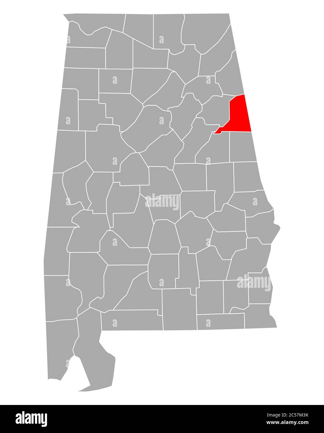 Map of Cleburne in Alabama Stock Photo - Alamy