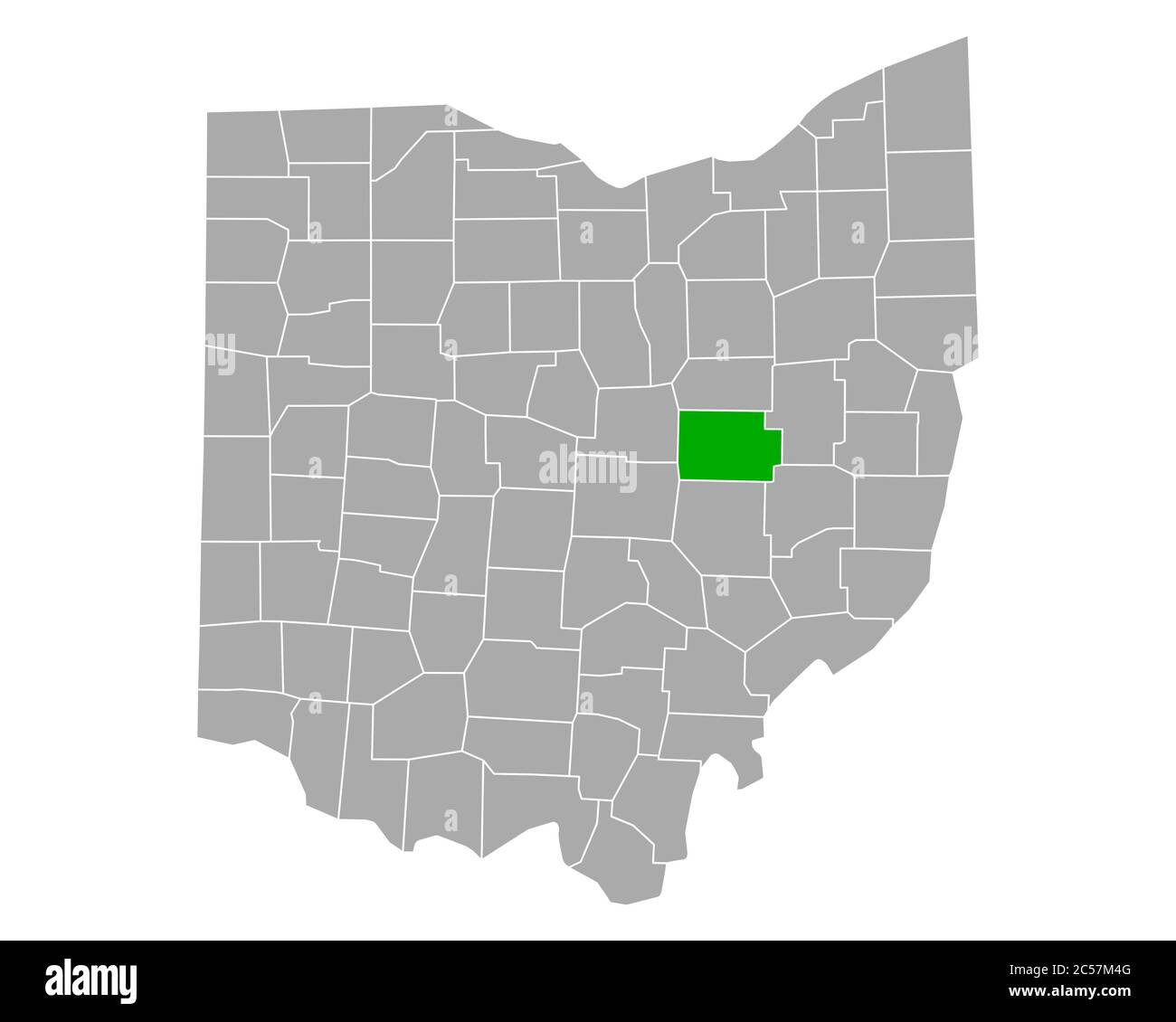 Map of Coshocton in Ohio Stock Photo - Alamy